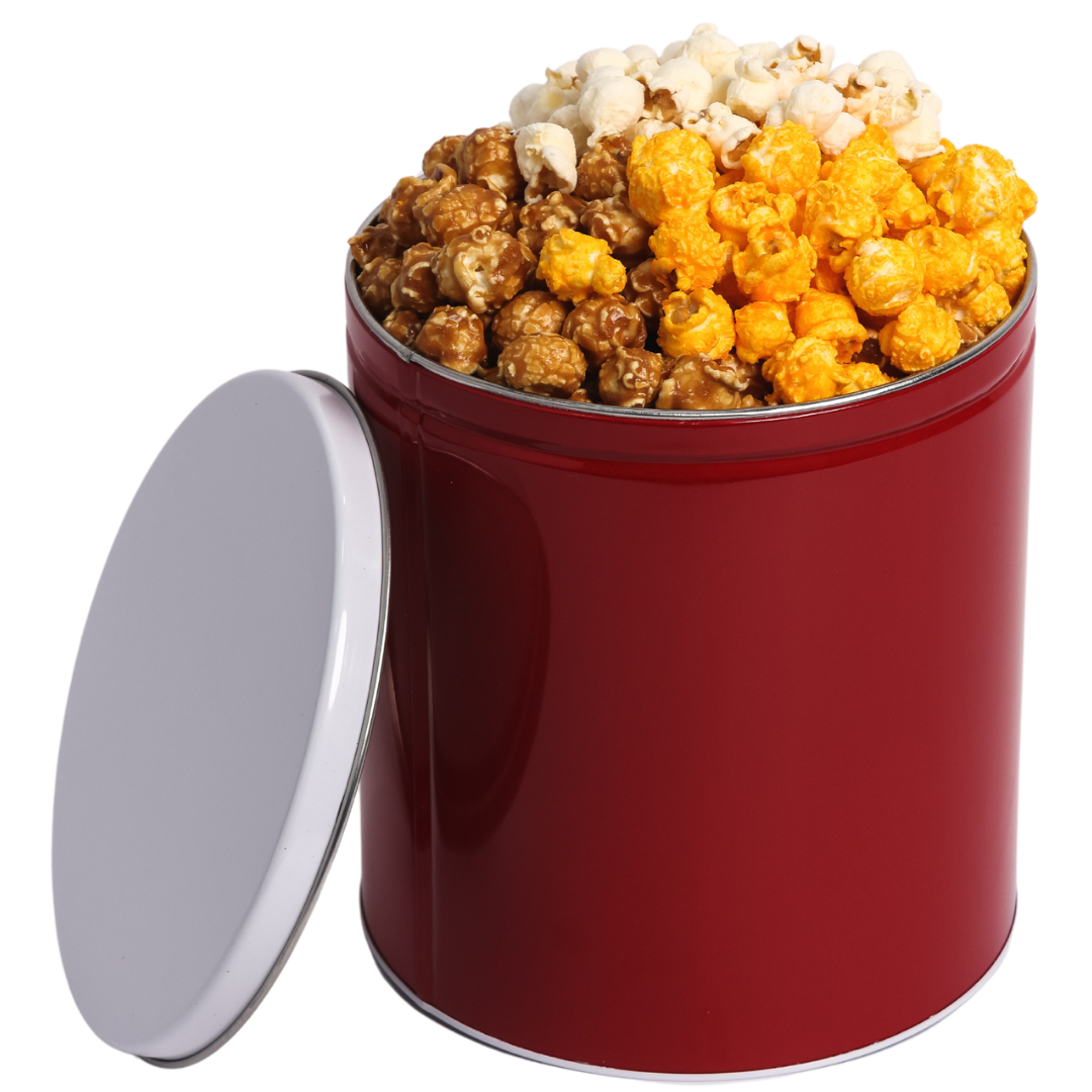 Holiday Popcorn Tin - 3 Pack Bundle, 1 Gallon Each, 3 Flavors – www ...